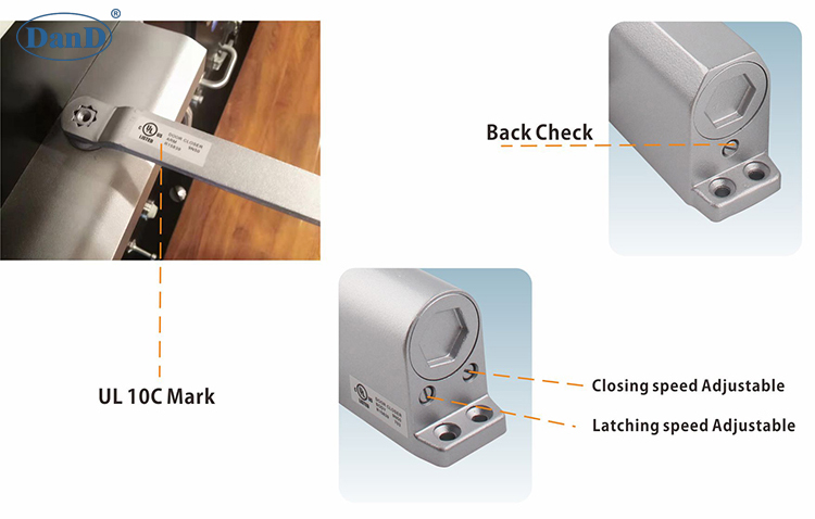 Quiet 180 Degree Aluminium Spring Hydraulic Door Closer-DDDC003 - Buy ...