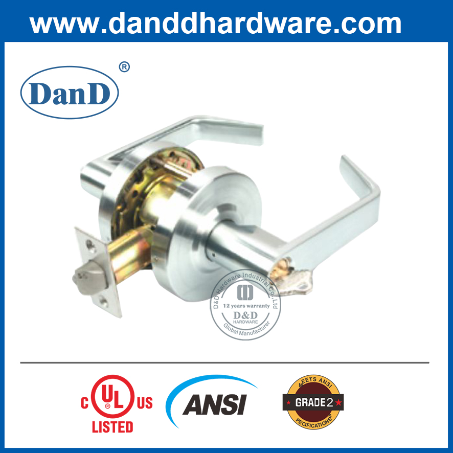 ANSI Grade 2 Zinc Alloy External Door Lever Tubular Lockset-DDLK011 ...