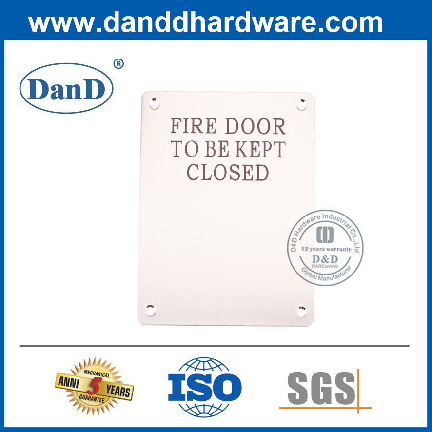 Stainless Steel Round Type Fire Door Indication Sign Plate-DDSP007 ...