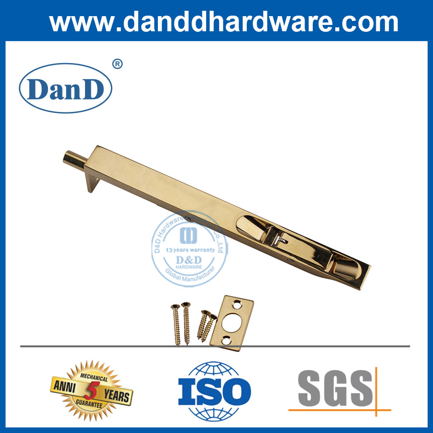 SUS304 Polished Golden External Door Flush Bolt in Stainless Steel ...