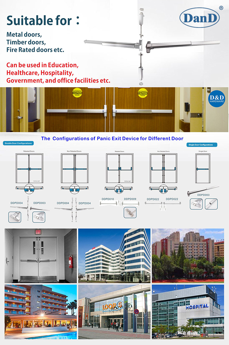 Ul Ansi Stainless Steel Fire Exit Hardware Panic Exit Device Ddpd005