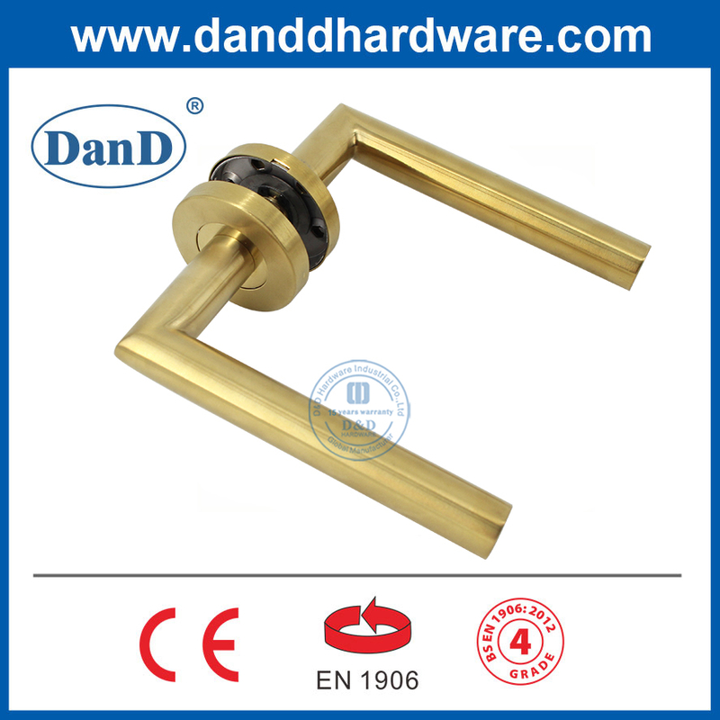 High Quality BS EN1906 Stainless Steel Satin Brass Door Handles-DDTH003 ...